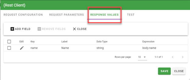 REST client integration for web services