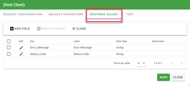 REST client integration for web services